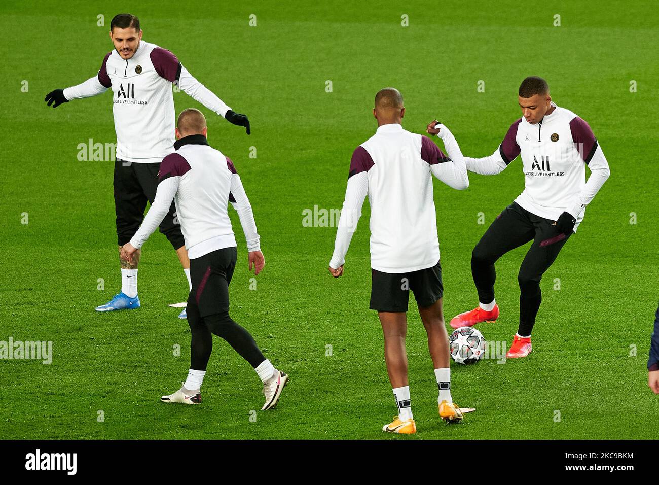 Kylian Mbappe of Paris Saint Germain during the UEFA Champions League ...
