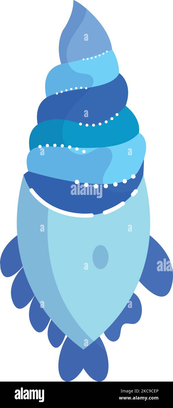 Isolated blue monochromed ice cream icon Vector Stock Vector Image ...