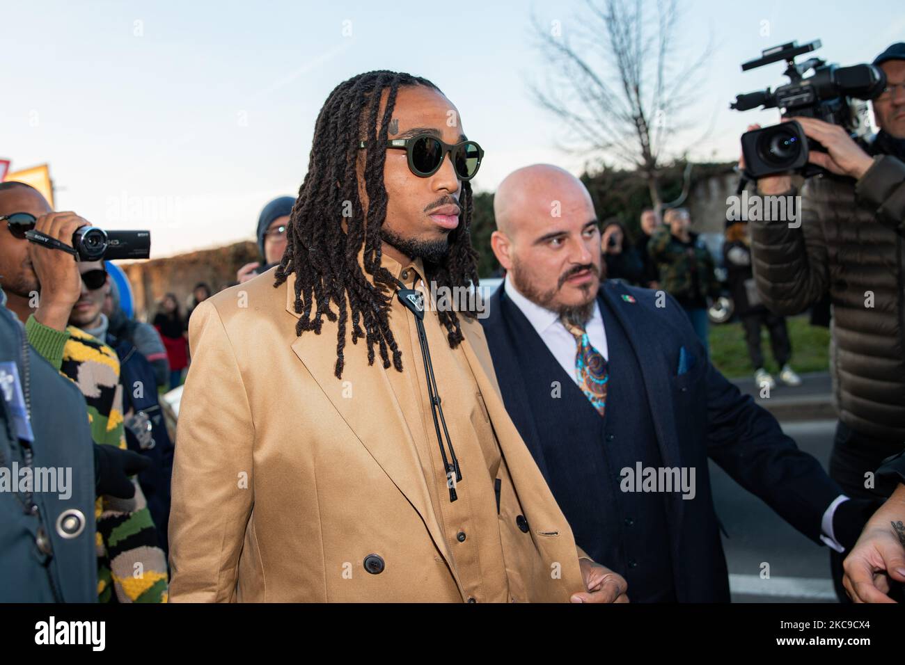 Quavo of Migos attends the Prada fashion show during Milan Men's ...
