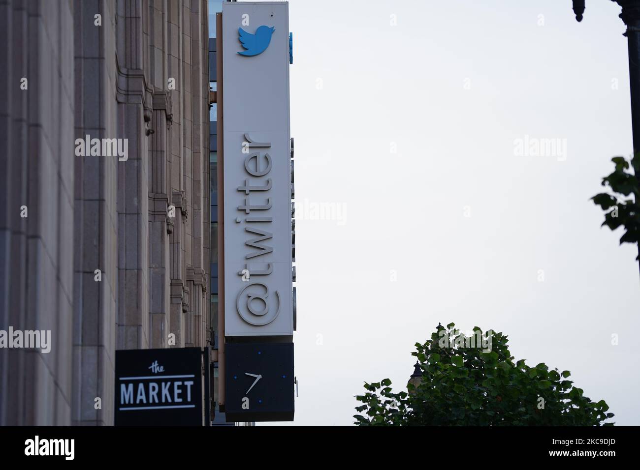 The headquarters of Twitter seen in San Francisco. Twitter is a large ...