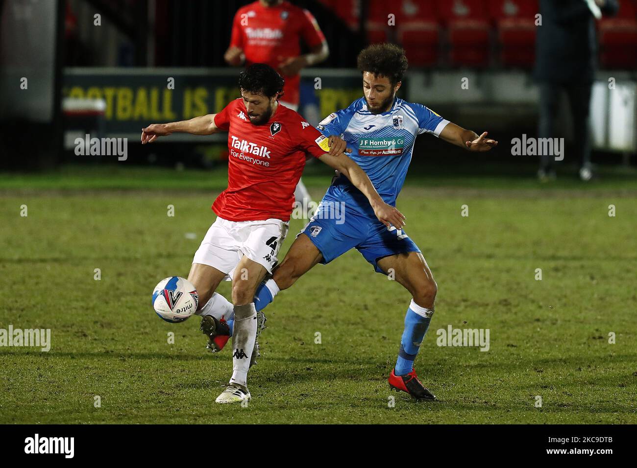 Barrows Mace Goodridge battles with Salfords Jason Lowe during the Sky ...