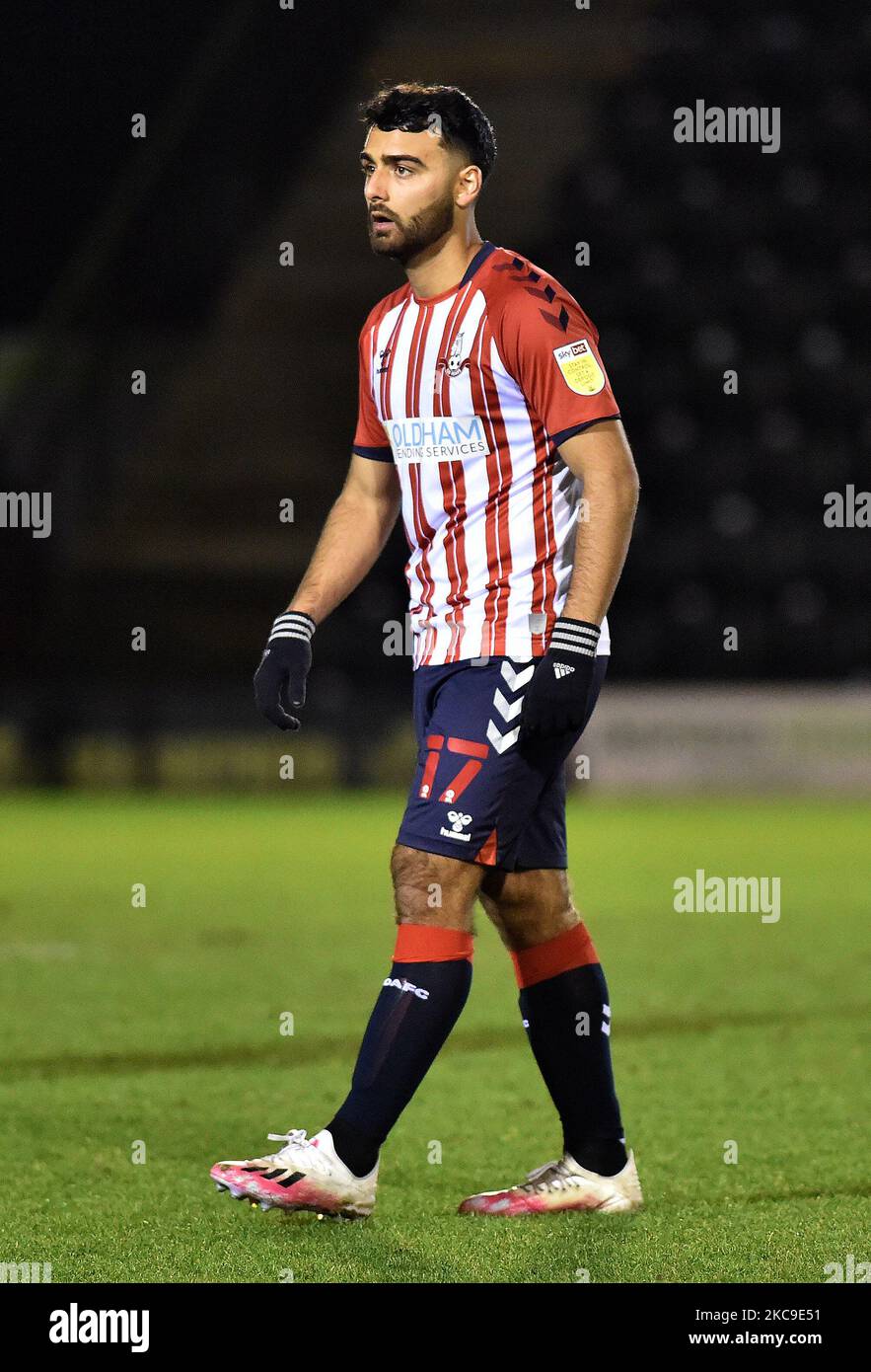 Stock action picture of Oldham Athletic's Serhat Tasdemir during the ...