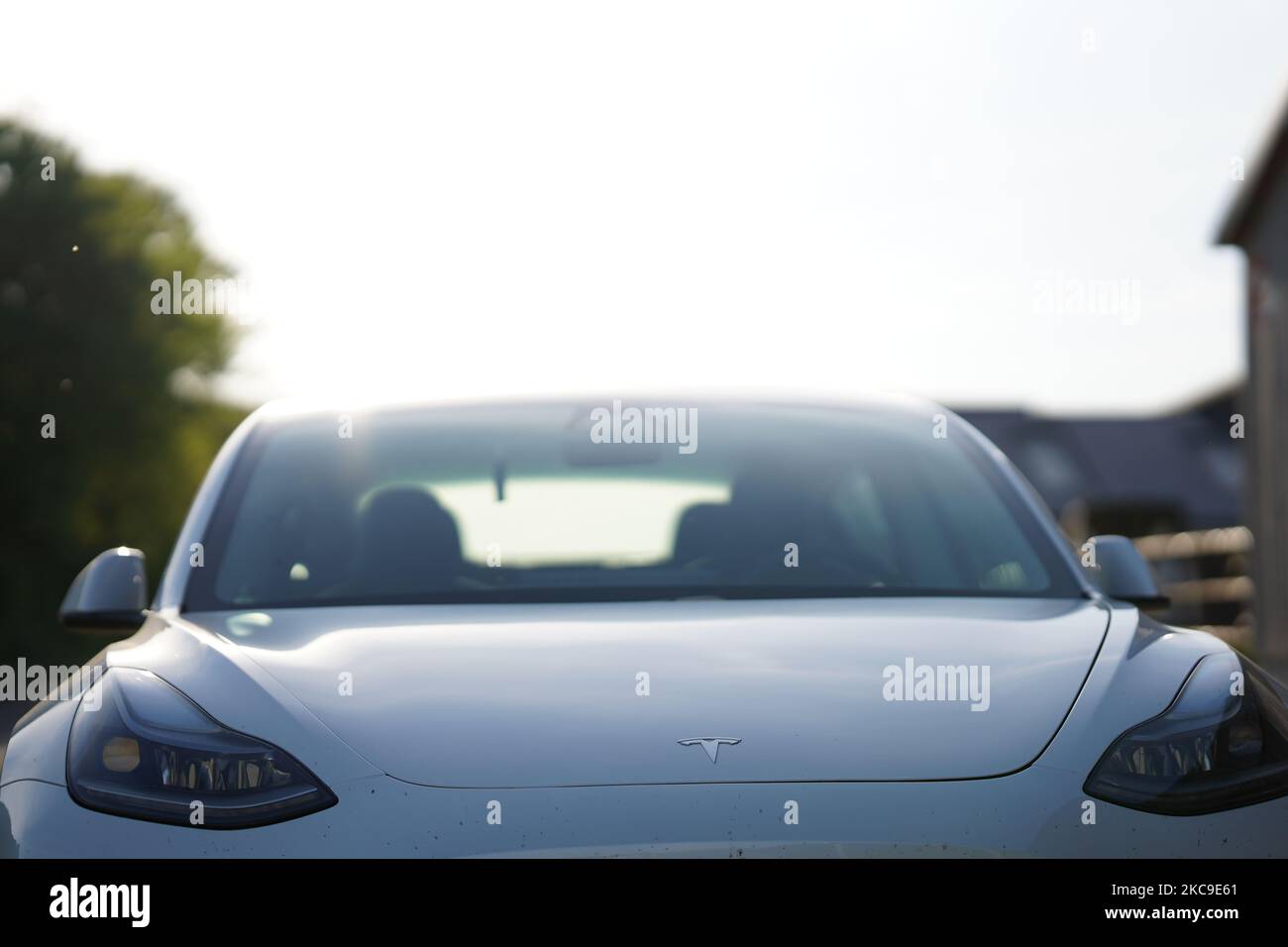 Tesla Model 3 Closeup Front of the car Stock Photo - Alamy