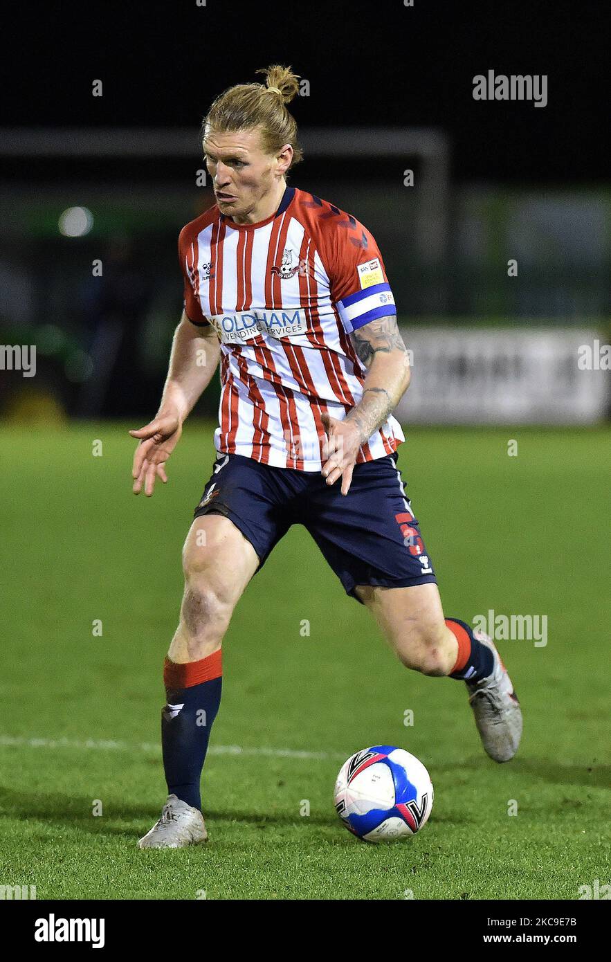 Stock action picture of Oldham Athletic's Carl Piergianni during the ...
