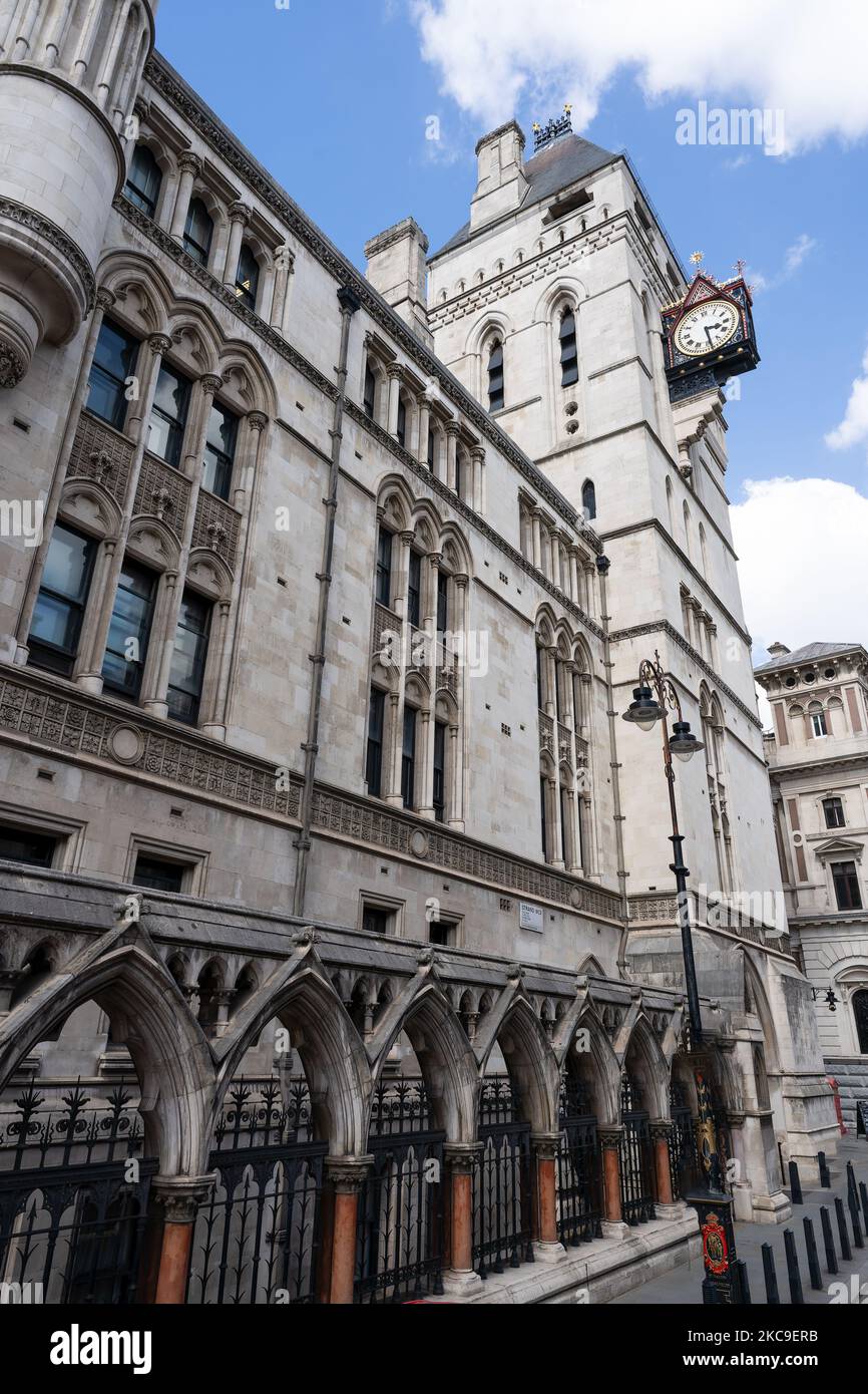 A low angle shot of a stone facade of an old Victorian building in ...