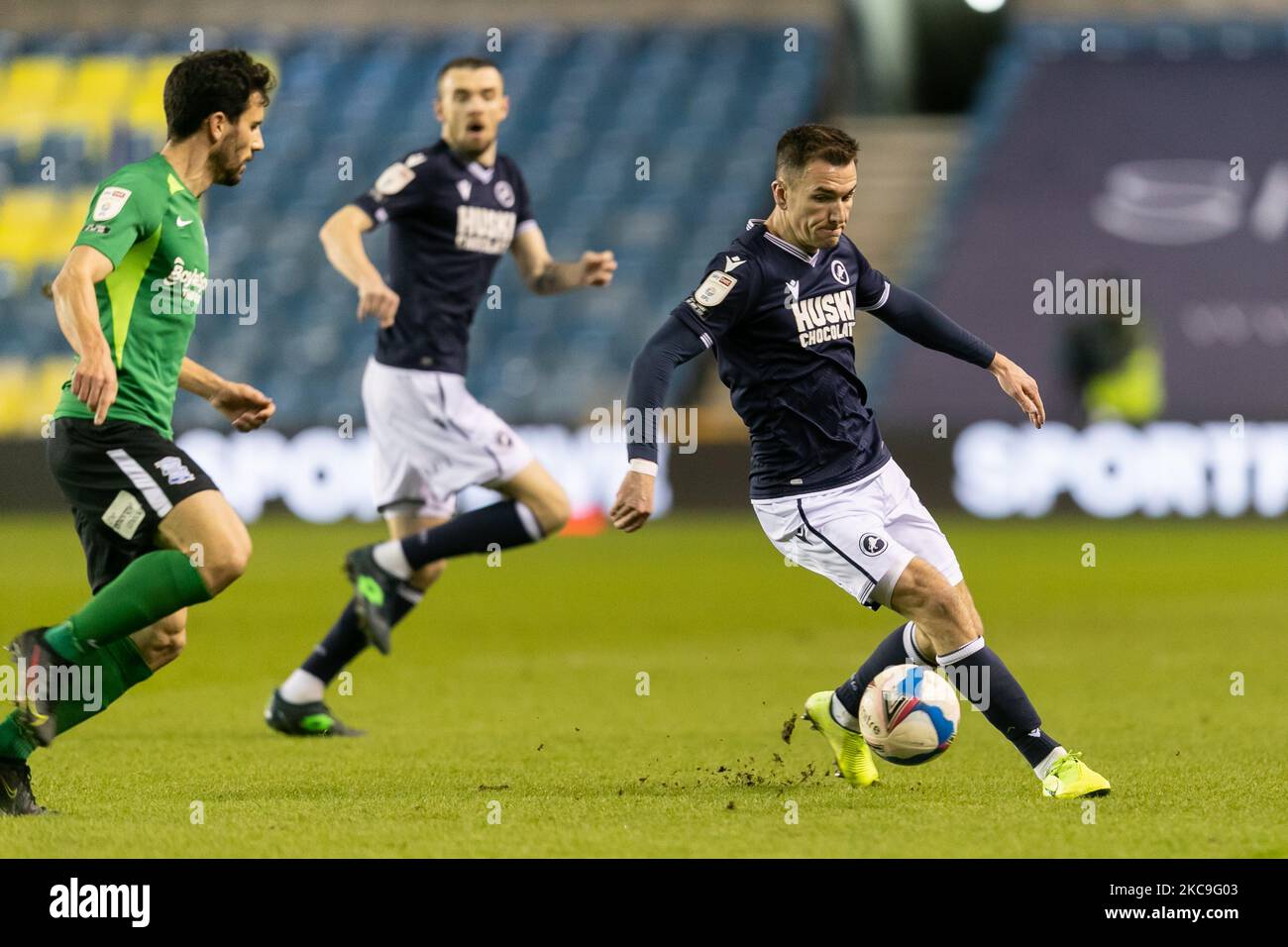 Mason Bennett of Millwall controls the ball during the Sky Bet ...