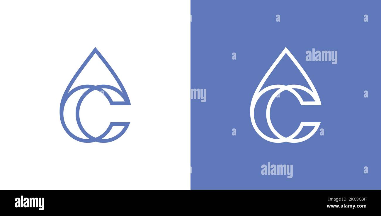 A set of minimalistic logo designs isolated on white and blue ...