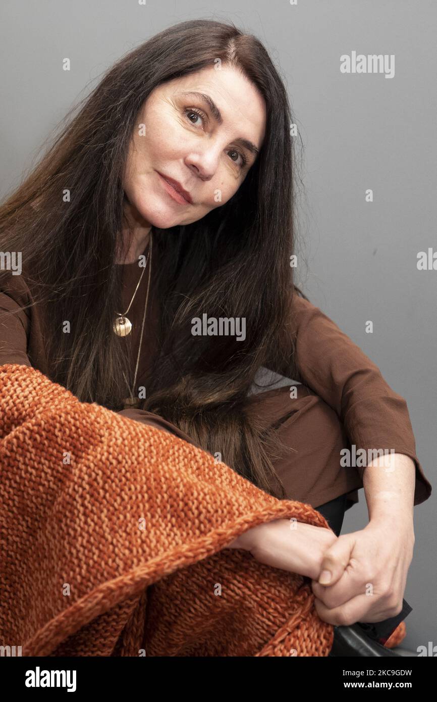 The actress Ana Fernandez poses during the portrait session in Madrid ...