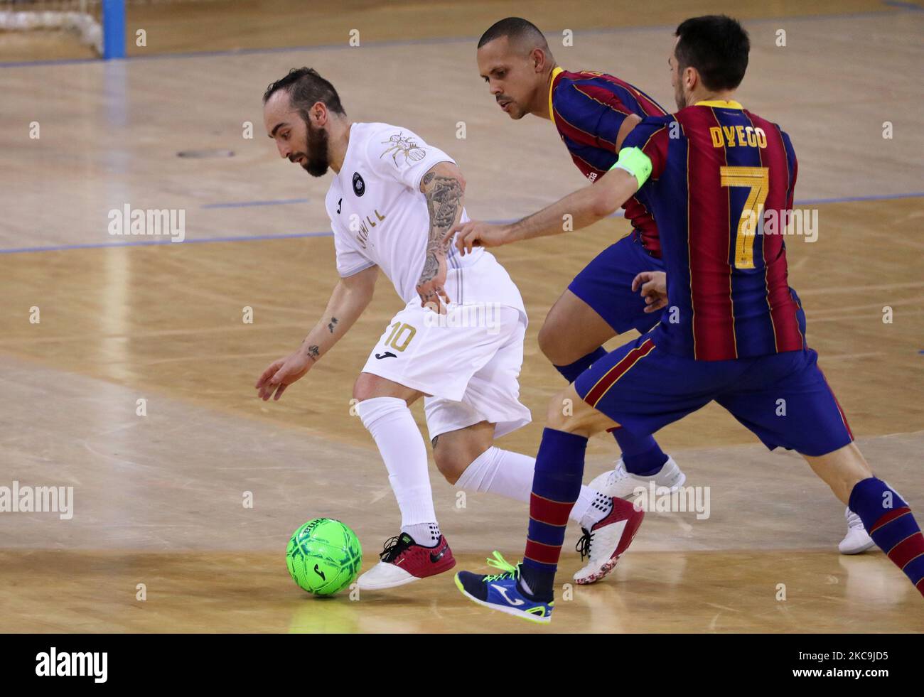 Ricardinho, Ferrao and Dyego Henrique Zuffo during the match between FC ...
