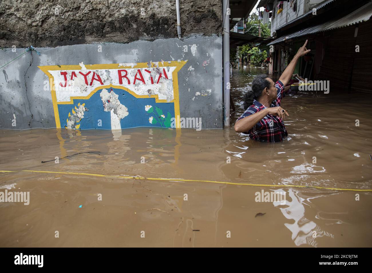 Aftermath of heavy rain in Jakarta, Indonesia, on February 20, 2021 ...