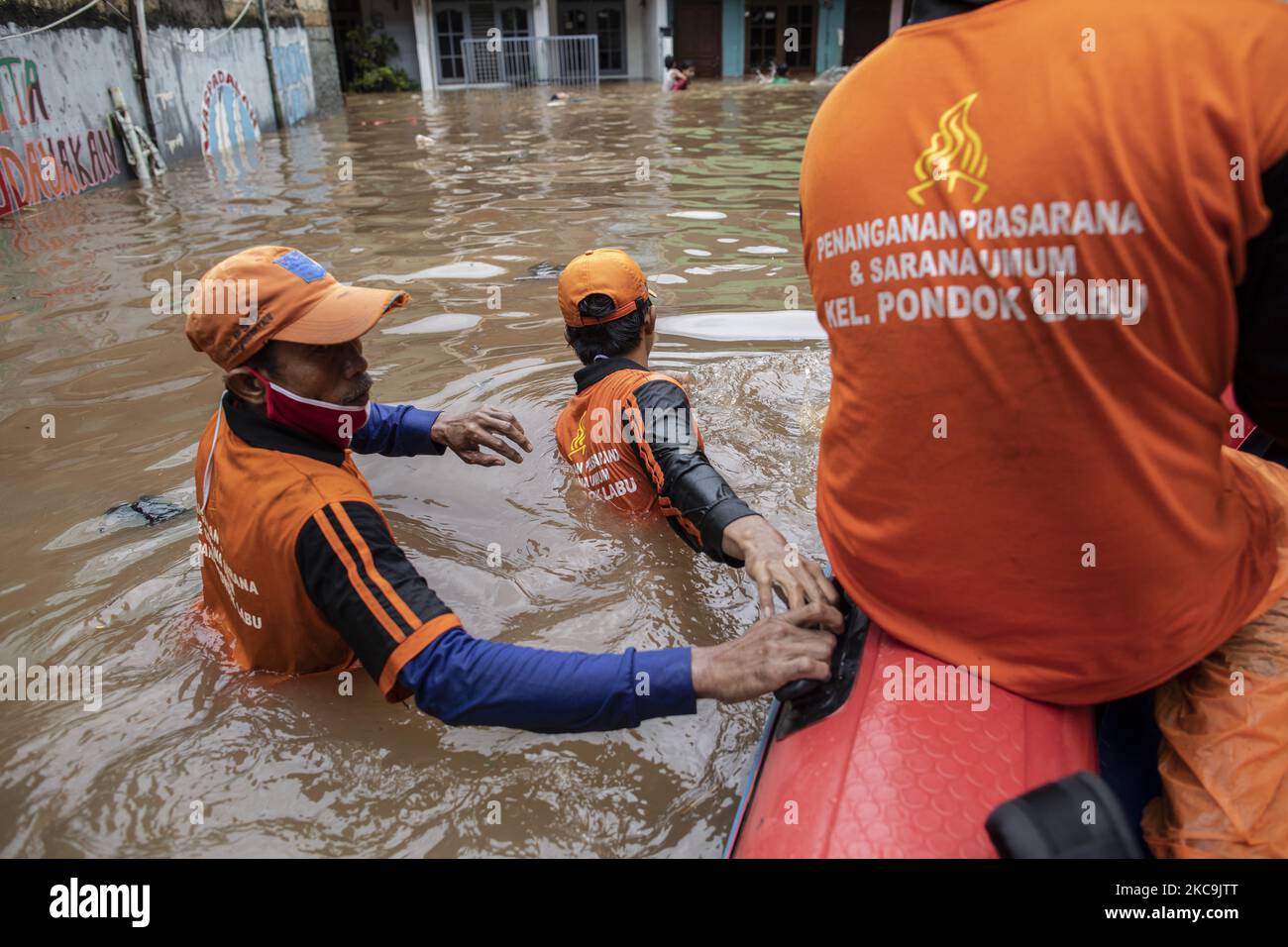 Aftermath of heavy rain in Jakarta, Indonesia, on February 20, 2021 ...
