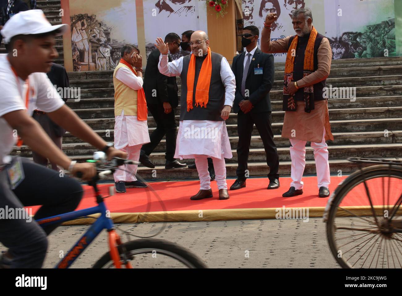 Union Home Minister Shri Amit Shah flagging off a cycle rally during ...