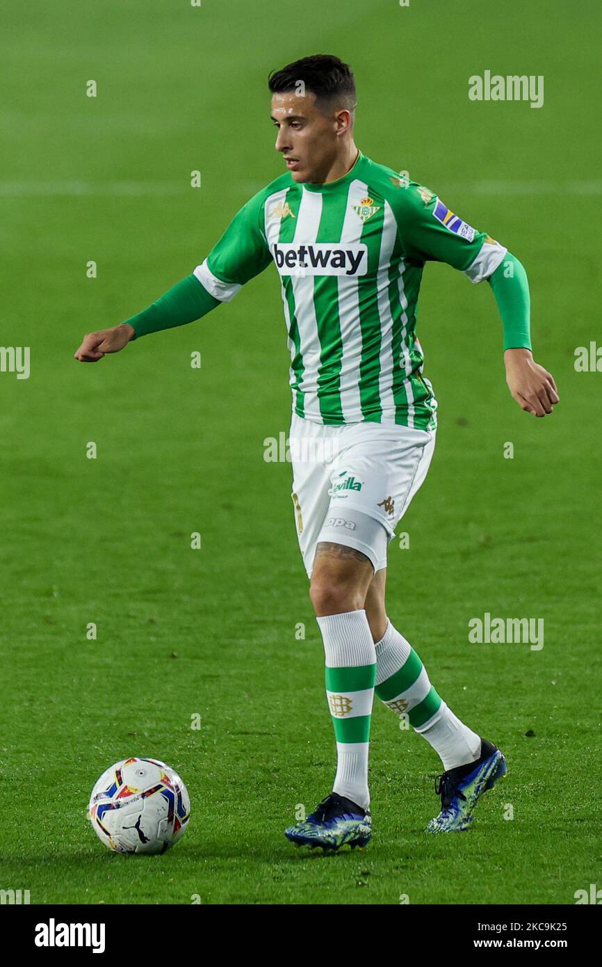 Cristian Tello of Real Betis Balompie in action during the La Liga ...