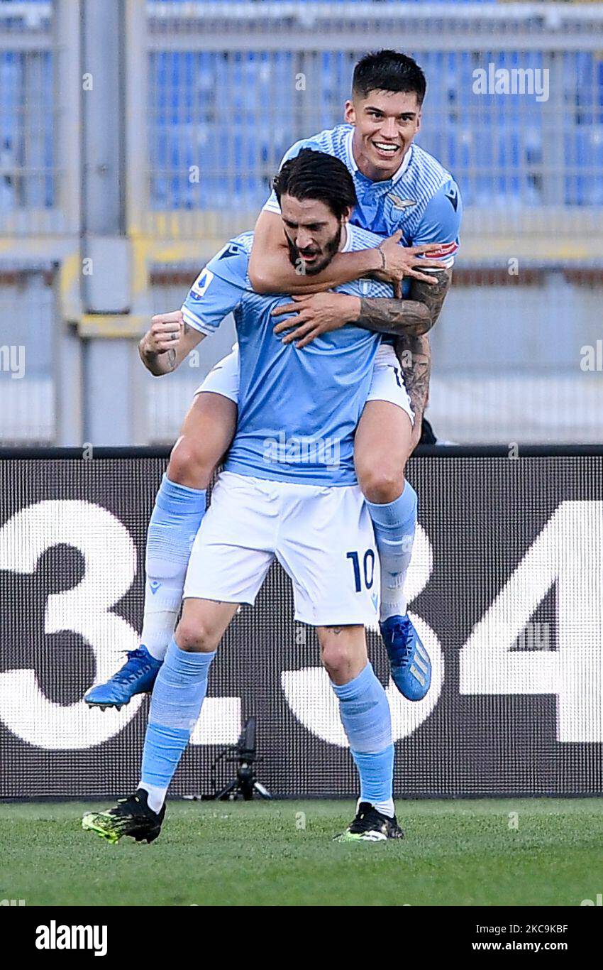 Luis Alberto of SS Lazio celebrates after scoring first goal during the ...