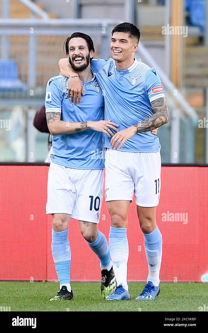 Luis Alberto of SS Lazio celebrates after scoring first goal during the ...