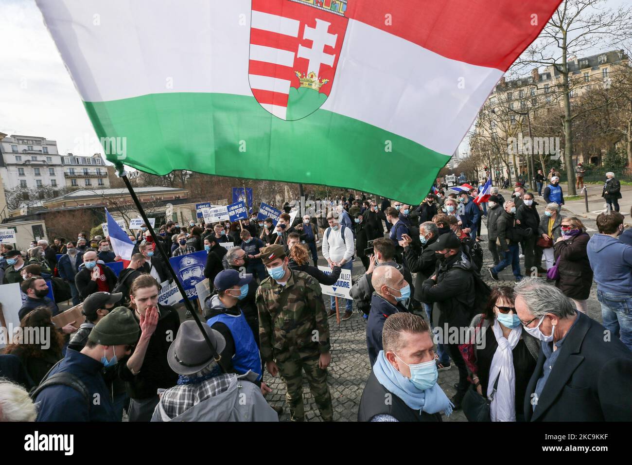 Members and supporters of far right group Generation Identitaire (GI ...