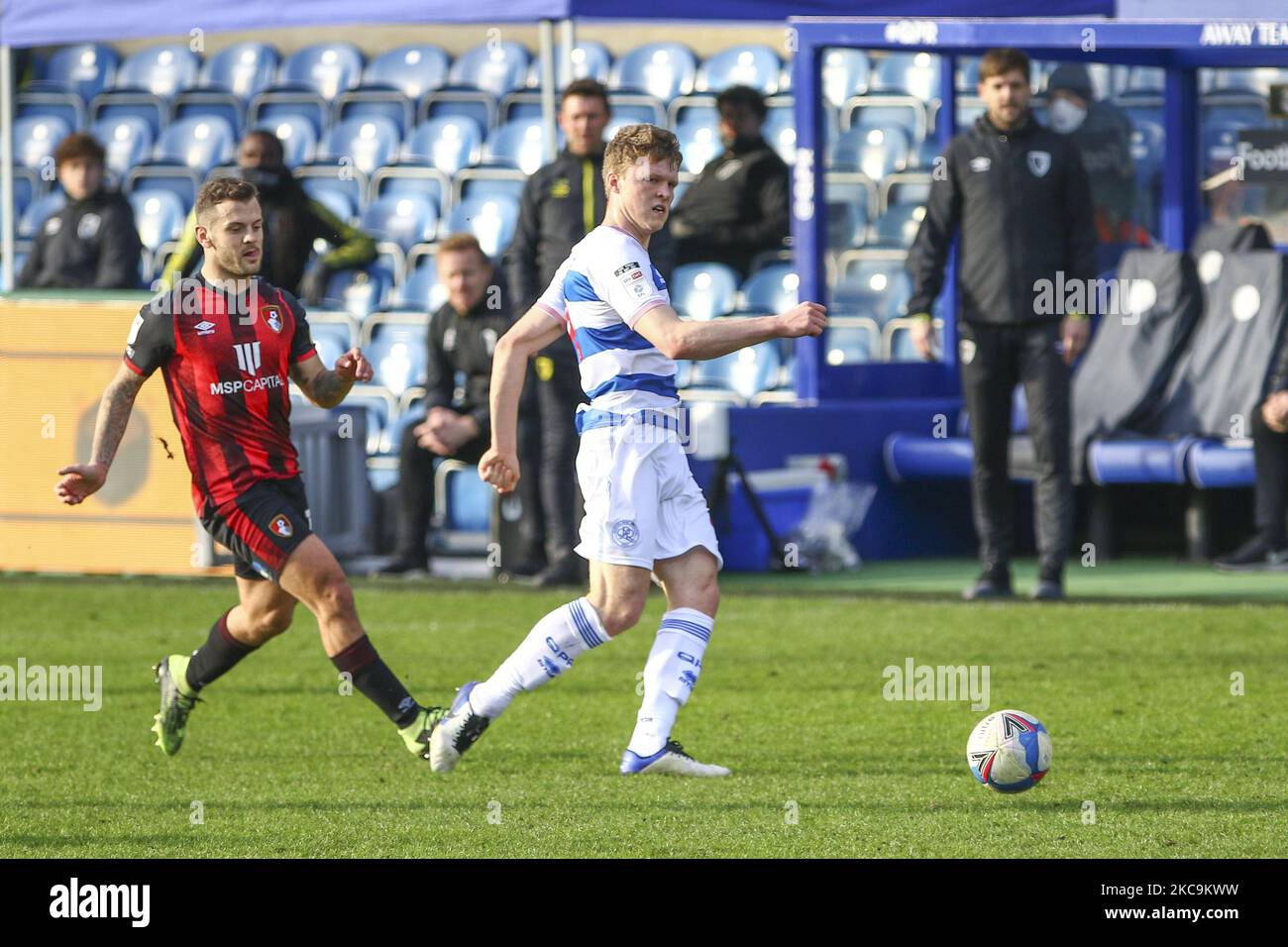 QPRs Robb Dickie clears the defense during the Sky Bet Championship ...