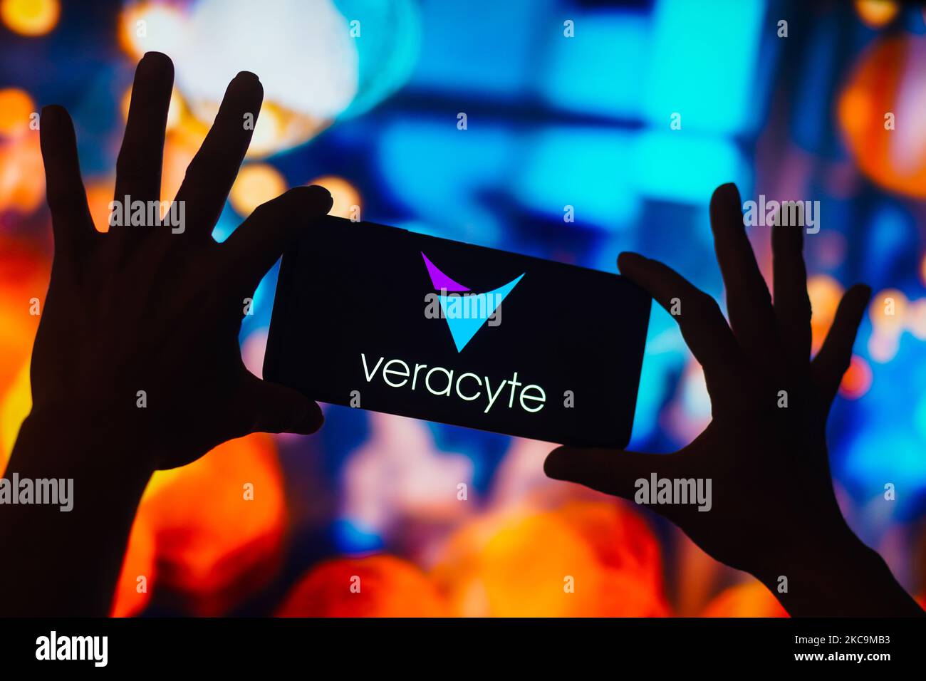 In this photo illustration, the Veracyte logo is displayed on a ...