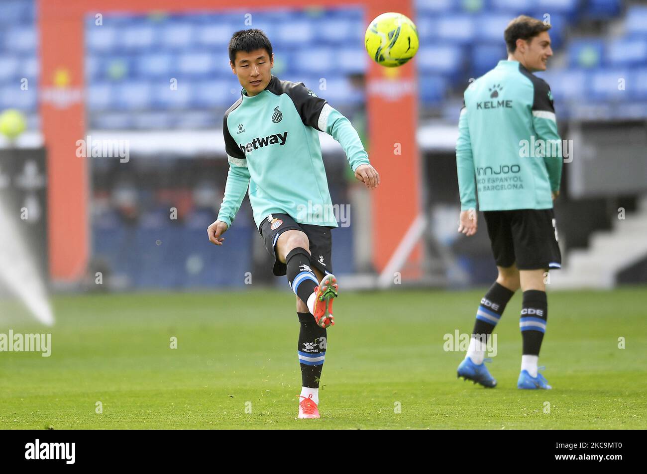 Wu Lei during the match between RCD Espanyol and CE Sabadell FC ...