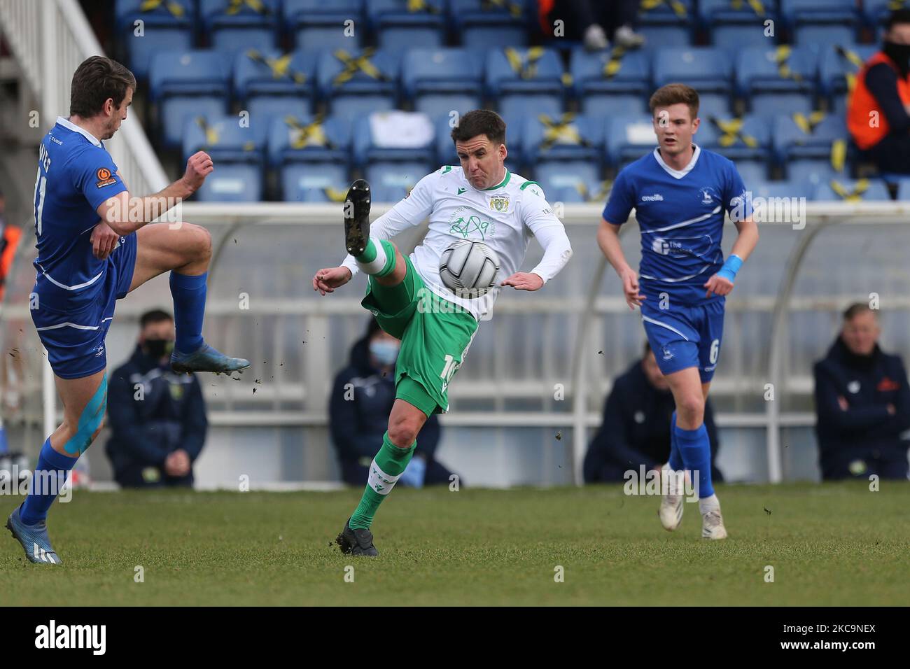 Jimmy Smith of Yeovil Town in action with Hartlepool United's Rhys ...