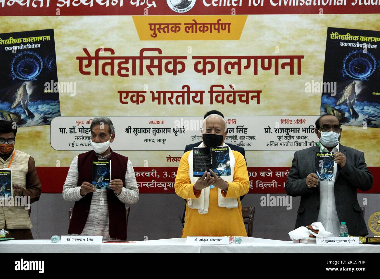 Rashtriya Swayamsevak Sangh (RSS) Sarsanghchalak (chief) Mohan Bhagwat ...