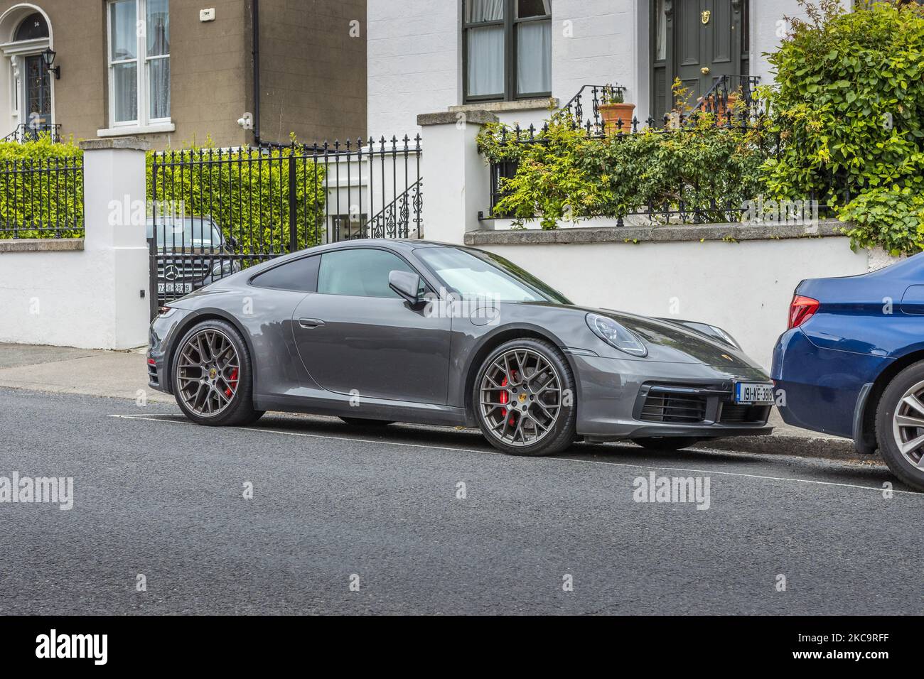 A gray Porsche parked in Rathmines, Dublin, Ireland Stock Photo - Alamy