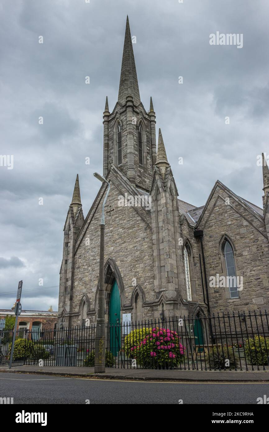 A vertical shot of Holy Trinity in Rathmines, Dublin, Ireland on a ...