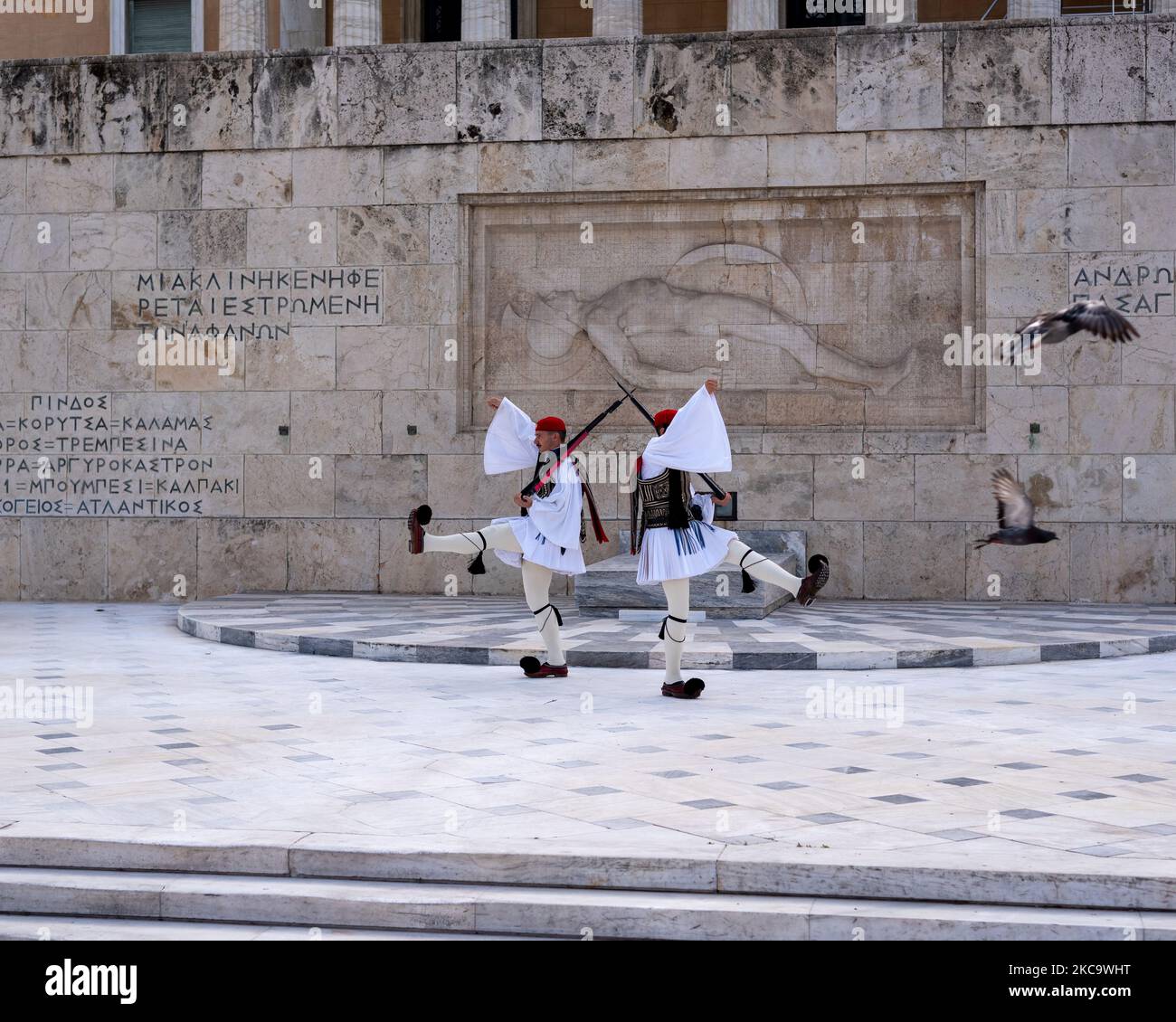 Athens, Greece - Change of Guards in front of Parliament Stock Photo ...