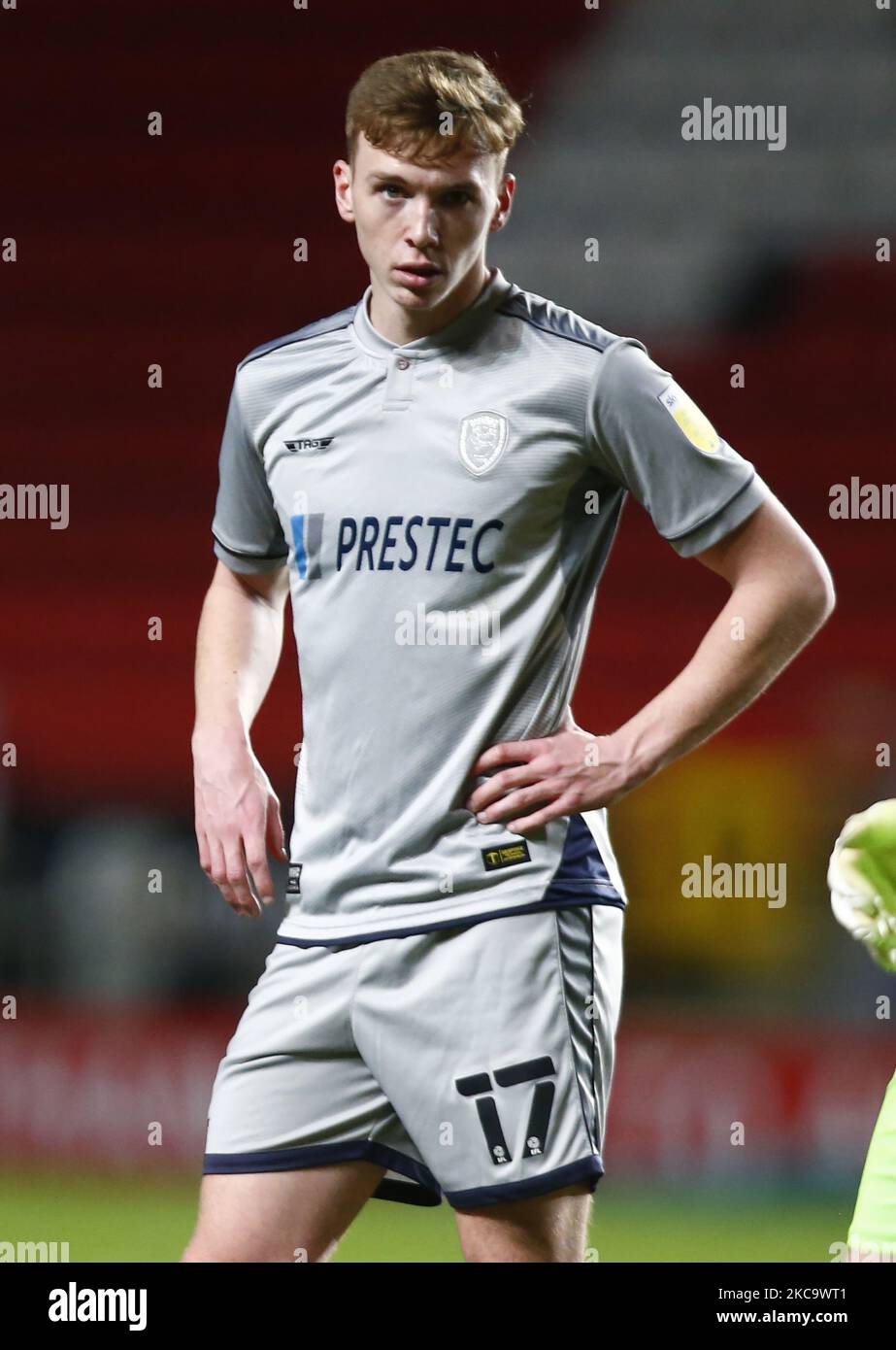 Hayden Carter of Burton Albion (on loan from Blackburn Rovers) during ...