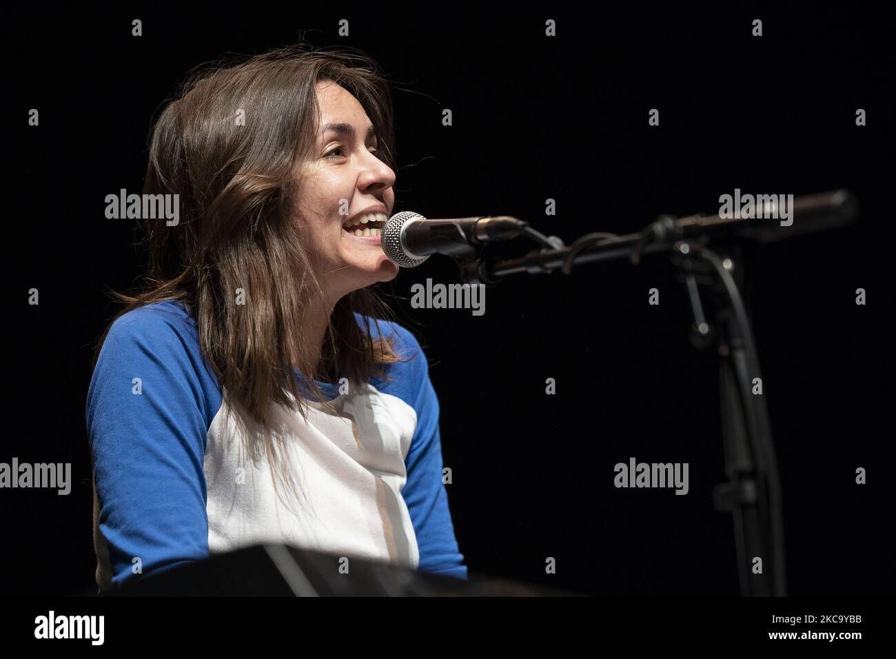 The singer Maika Makovski during the performance in the presents her ...