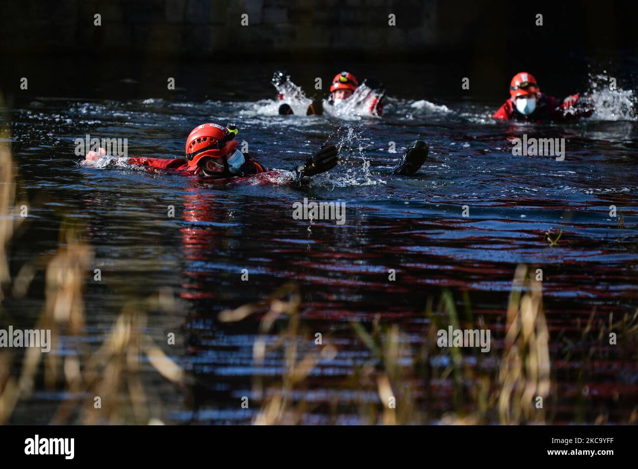 Members of Dublin Fire Brigade seen attending a rescue training in the ...