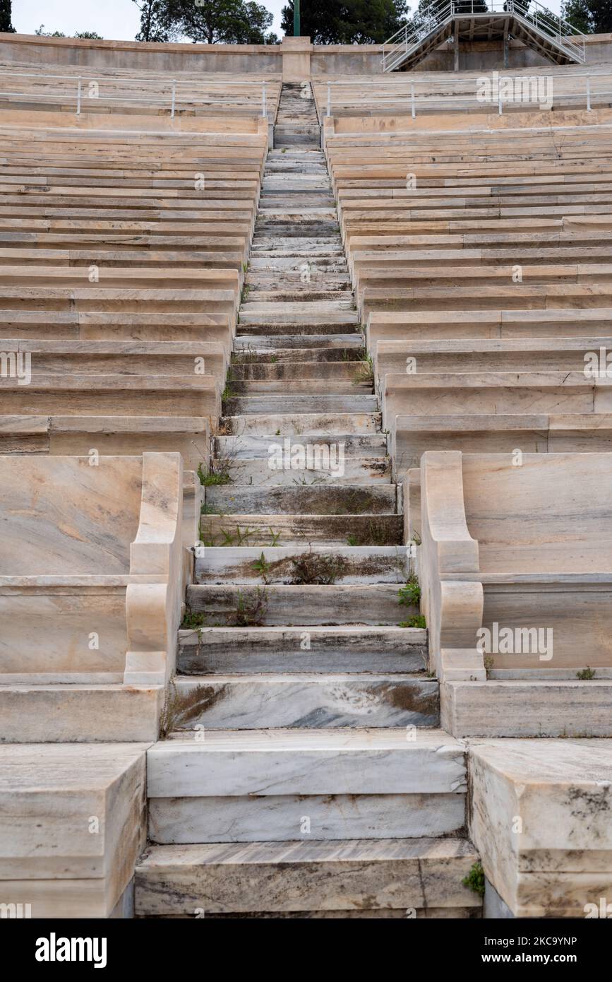 Athens, Greece - Steps of the Panathenaic Stadium Stock Photo - Alamy