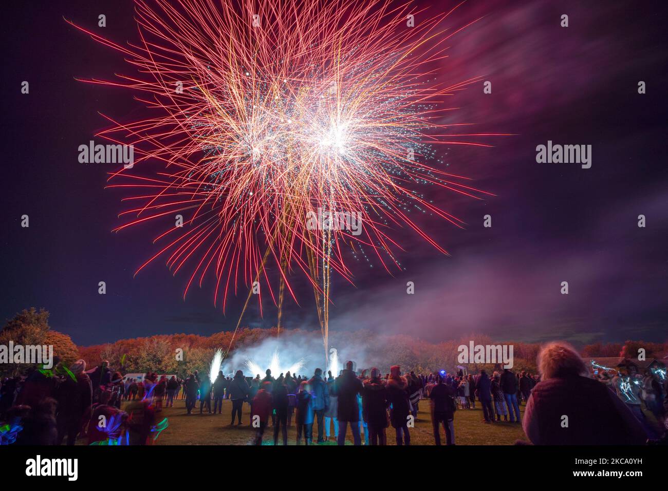 Pembury, Tunbridge Wells, UK. 04 November 2022. A village firework ...