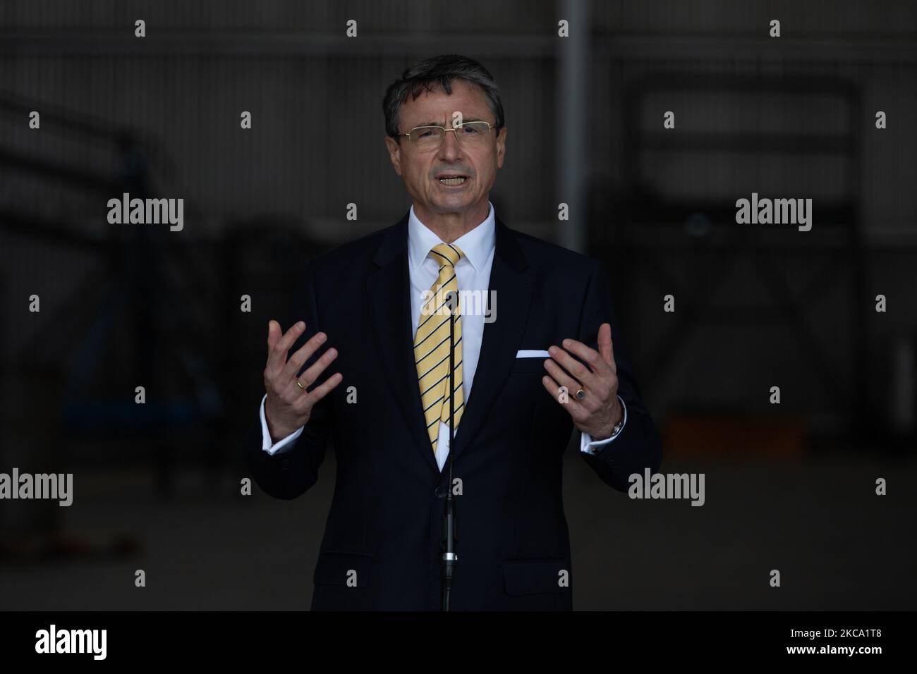 German Ambassador To Portugal Martin Ney discurses before the German ...