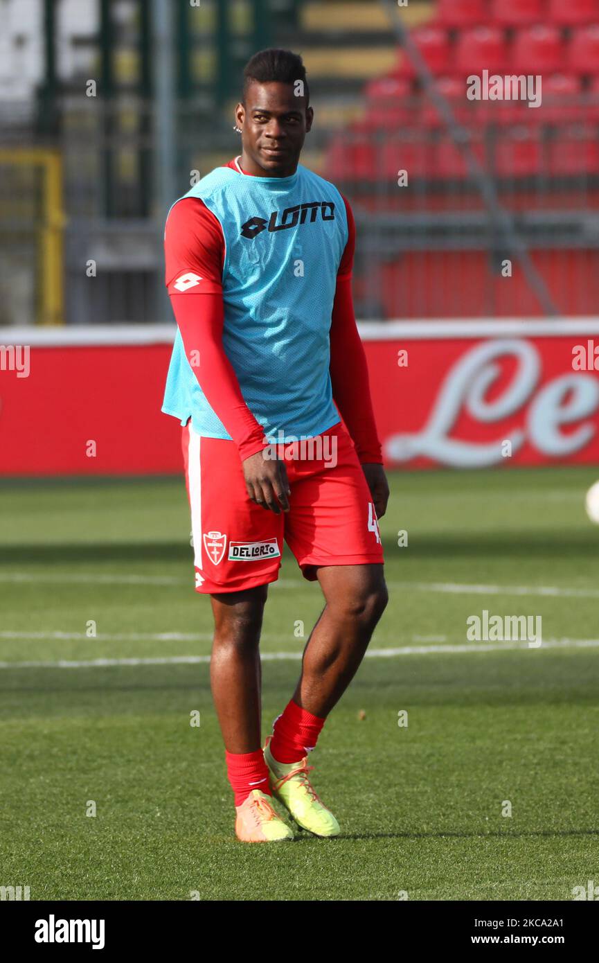 Mario Balotelli of AC Monza in action during the Serie B match between ...