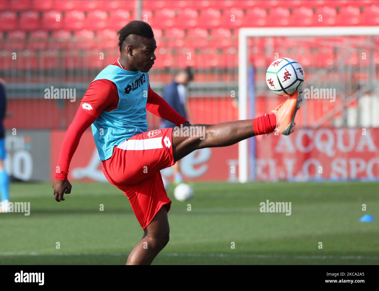 Mario Balotelli of AC Monza in action during the Serie B match between ...