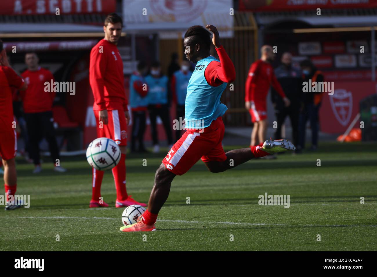Mario Balotelli of AC Monza in action during the Serie B match between ...