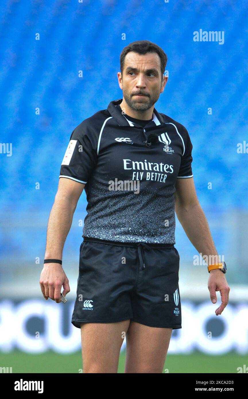 French referee Mathieu Raynal during the 2021 Guinness Six Nations ...