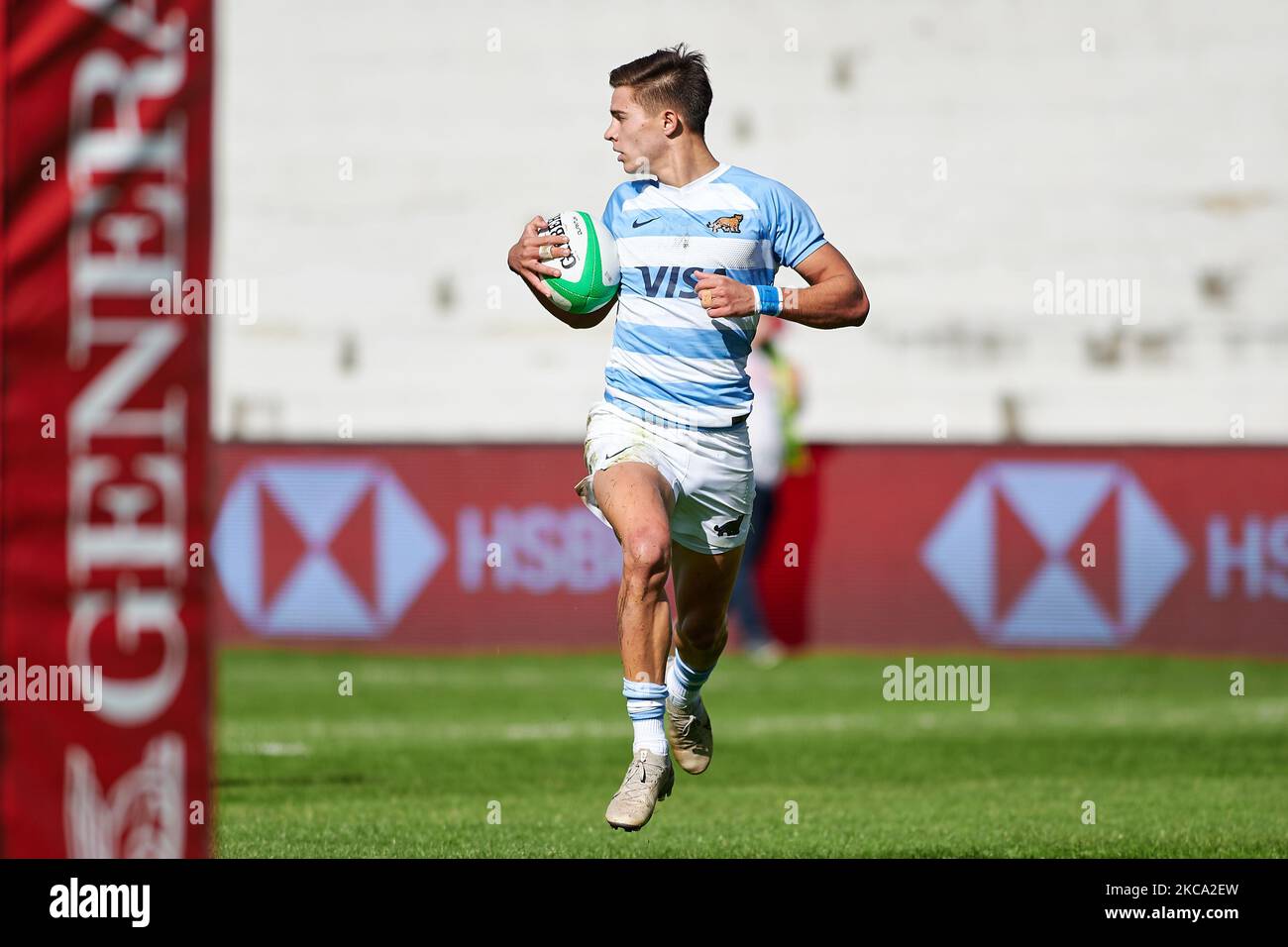 Players In action during the Madrid Rugby 7s match between Spain and ...