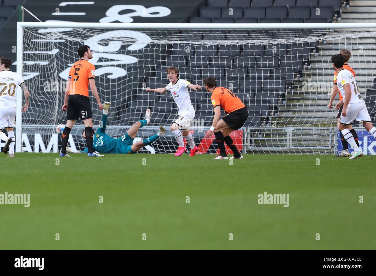 Andrew Surman scores for Milton Keynes Dons, to take the lead making it ...