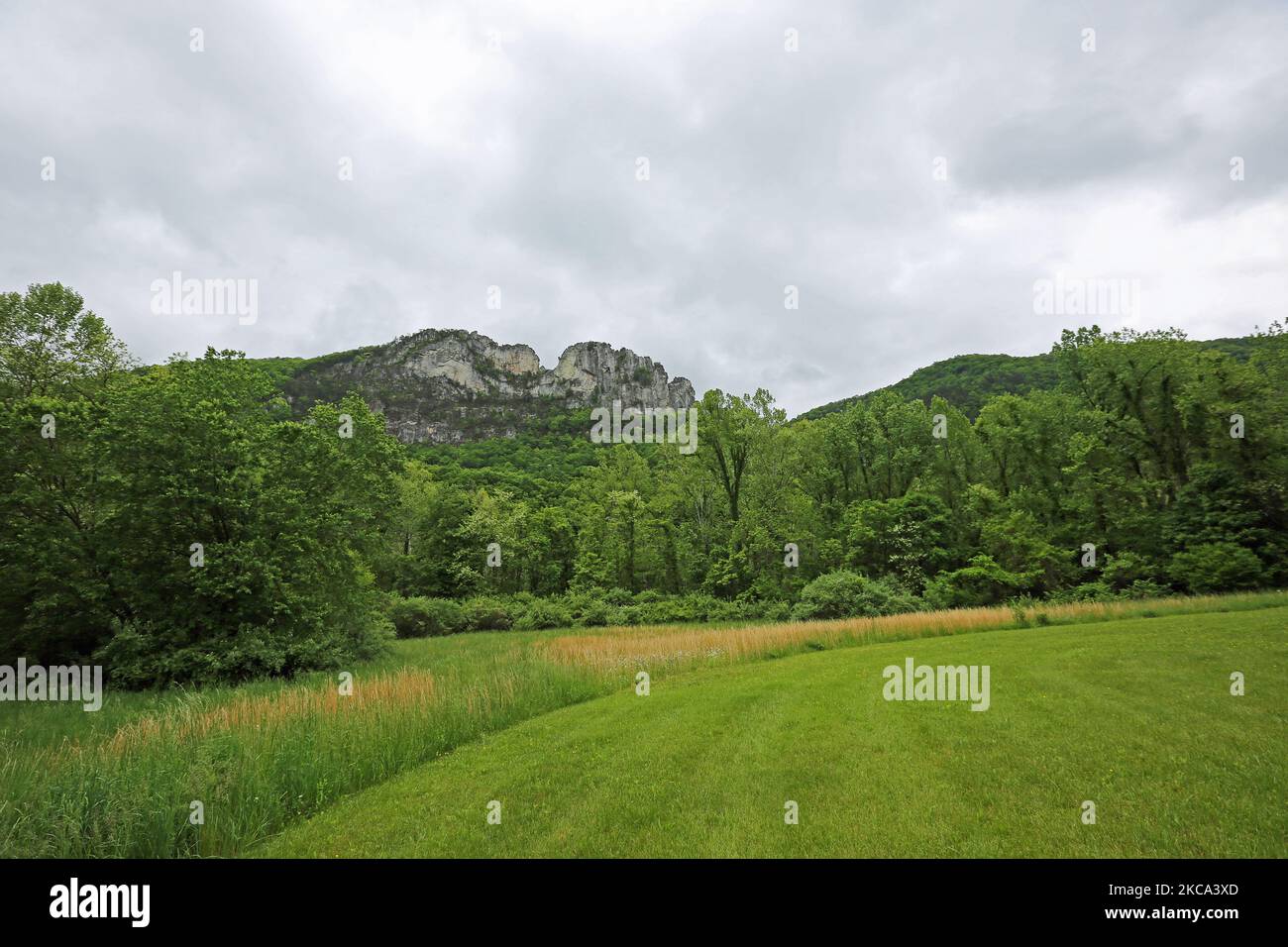 Panorama with Seneca Rocks - West Virginia Stock Photo - Alamy