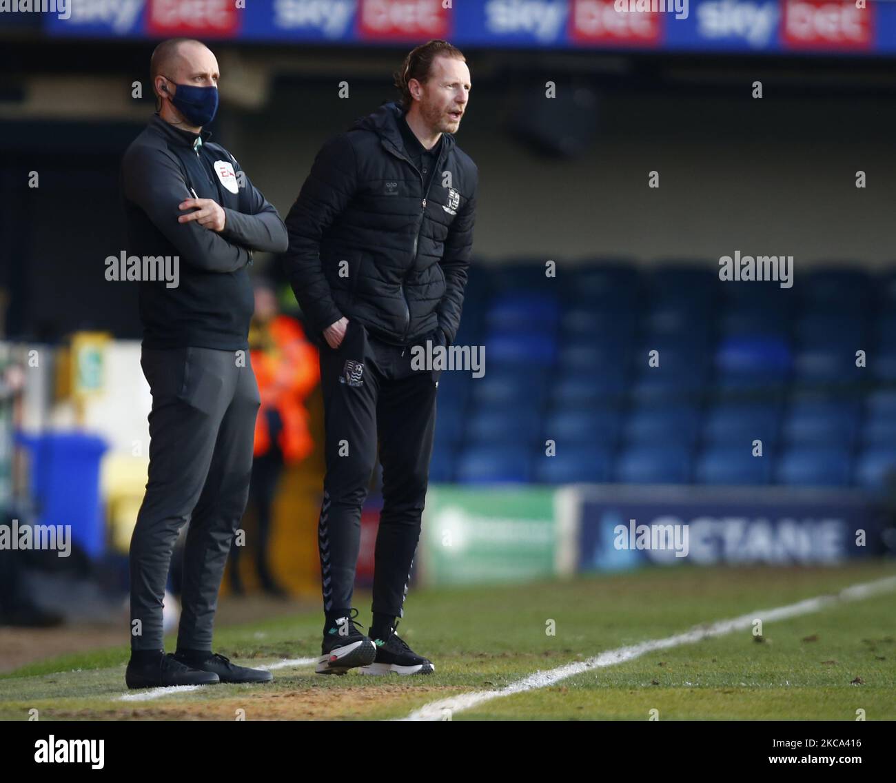 Mark Molesley manager of Southend United during Sky Bet League Two ...