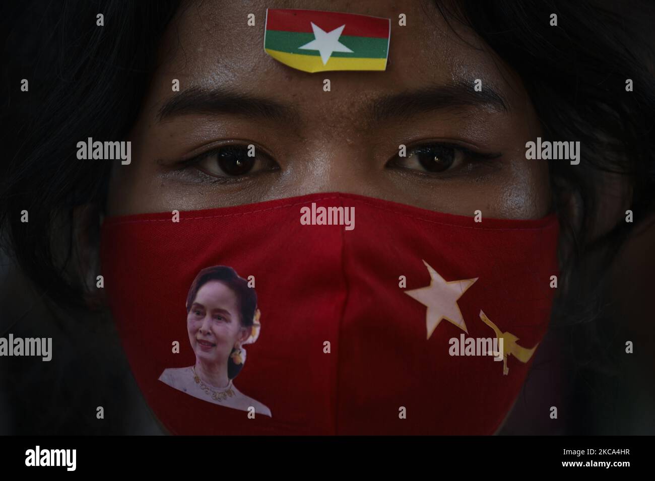 Image of myanmar democracy icon aung san suu kyi mask hi-res stock ...