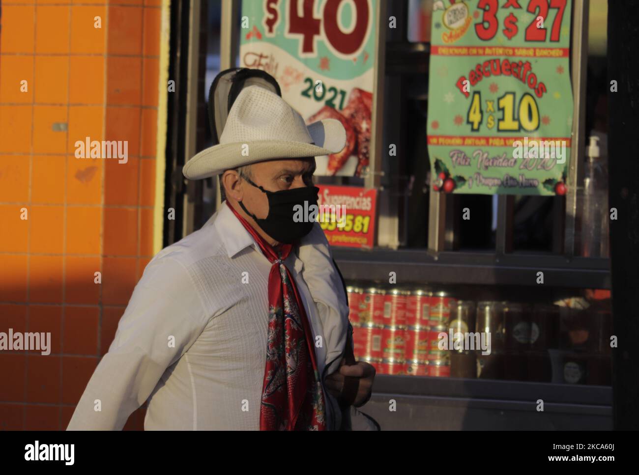 A huapango dancer and musician in the streets of Iztapalapa during the ...