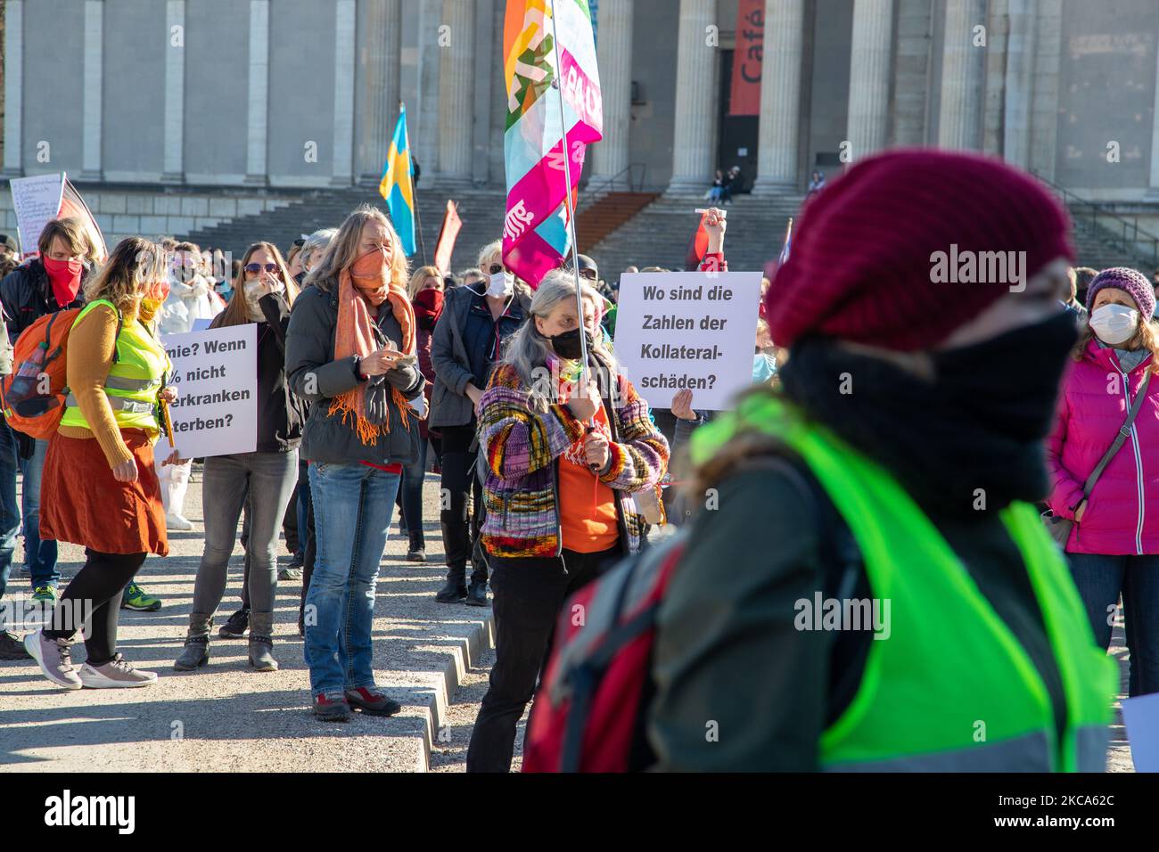 Hundreds of people joined a demonstration against all covid measures ...