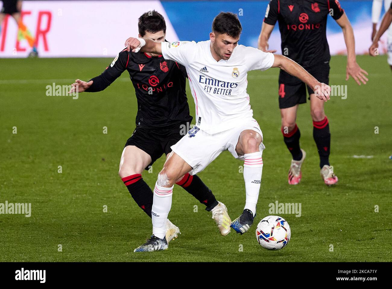 Hugo Duro of Real Madrid during the Spanish Liga Santander match ...