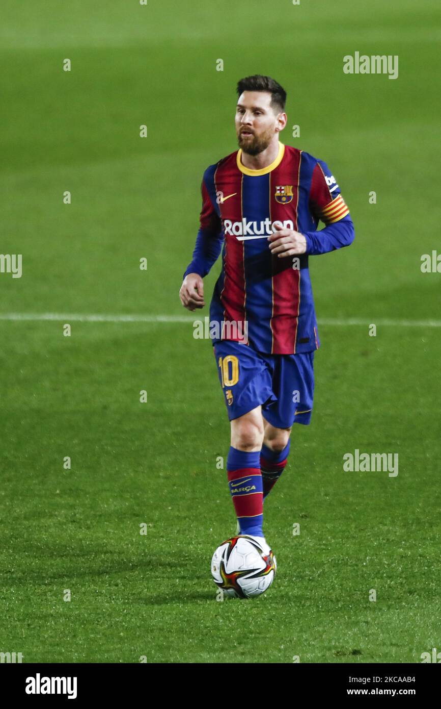 Messi barcelona 2021 copa hi-res stock photography and images - Alamy