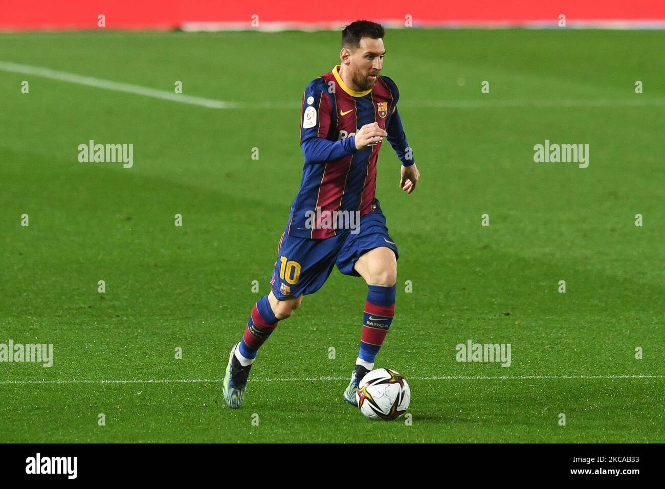 Lionel Messi of FC Barcelona in action during the Spanish Copa del Rey ...