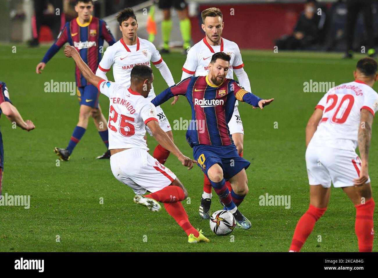 Lionel Messi of FC Barcelona in action during the Spanish Copa del Rey ...