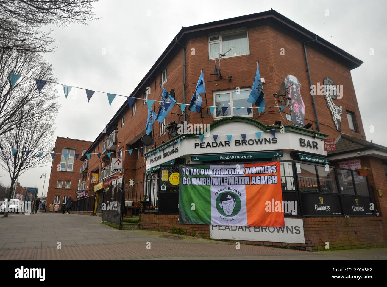Irish national flag with 'To All Our Frontline Workers - Thanks a ...